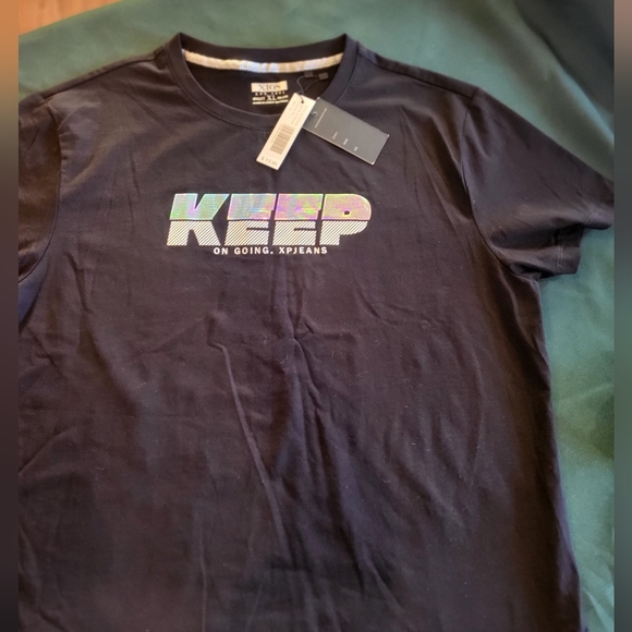 Shirts | Xios New York Graphic Tshirt Keep On Going Xpjeans Xl Men ...